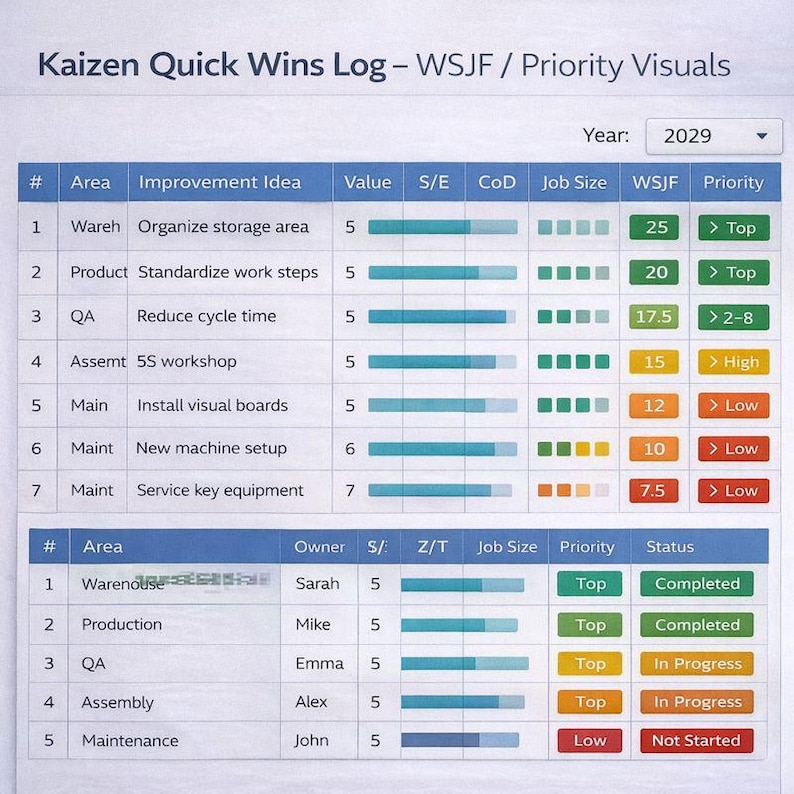 Lean Six Sigma Excel Dashboard | Operations & Process Excellence ...