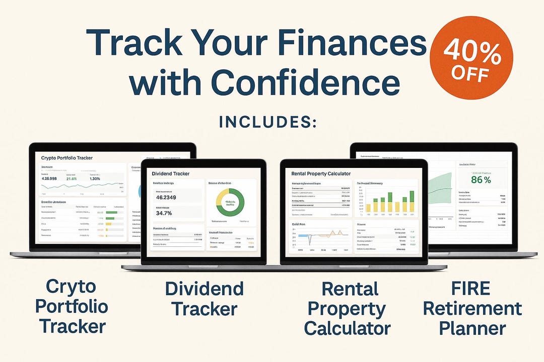 Finance Spreadsheet Mega-bundle (40% Off) | 4-in-1: Crypto Tracker ...