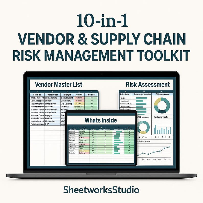 10-in-1 Vendor & Supply Chain Risk Tracker + Bonus Tool | Supplier ...