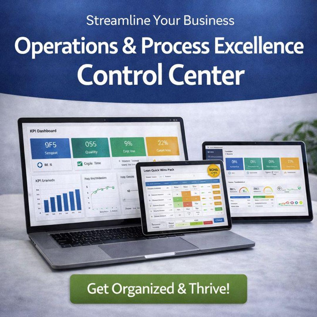 Lean Six Sigma Excel Dashboard | Operations & Process Excellence ...