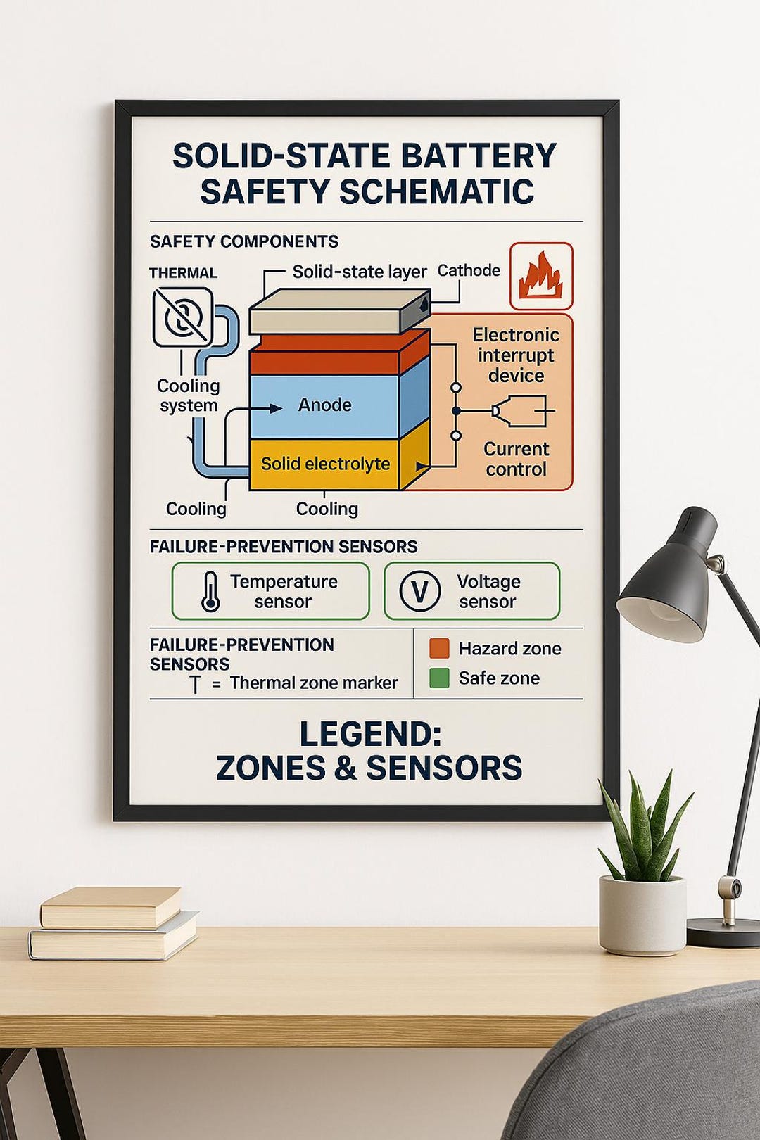 Solid-state Battery Safety Schematic Poster – Engineering Diagram A1 A2 ...