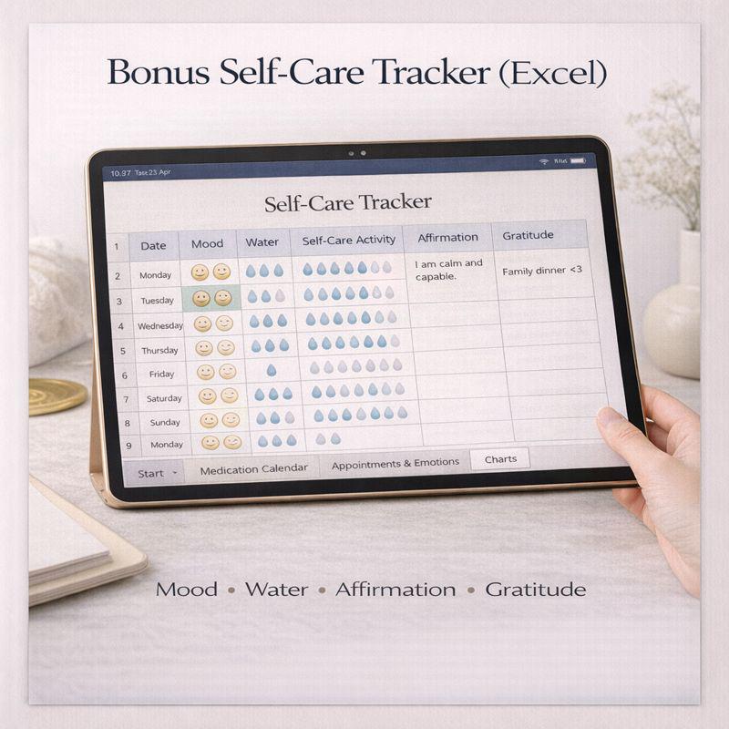 IVF Medication Calendar & Self-care Tracker – Editable Excel Template ...