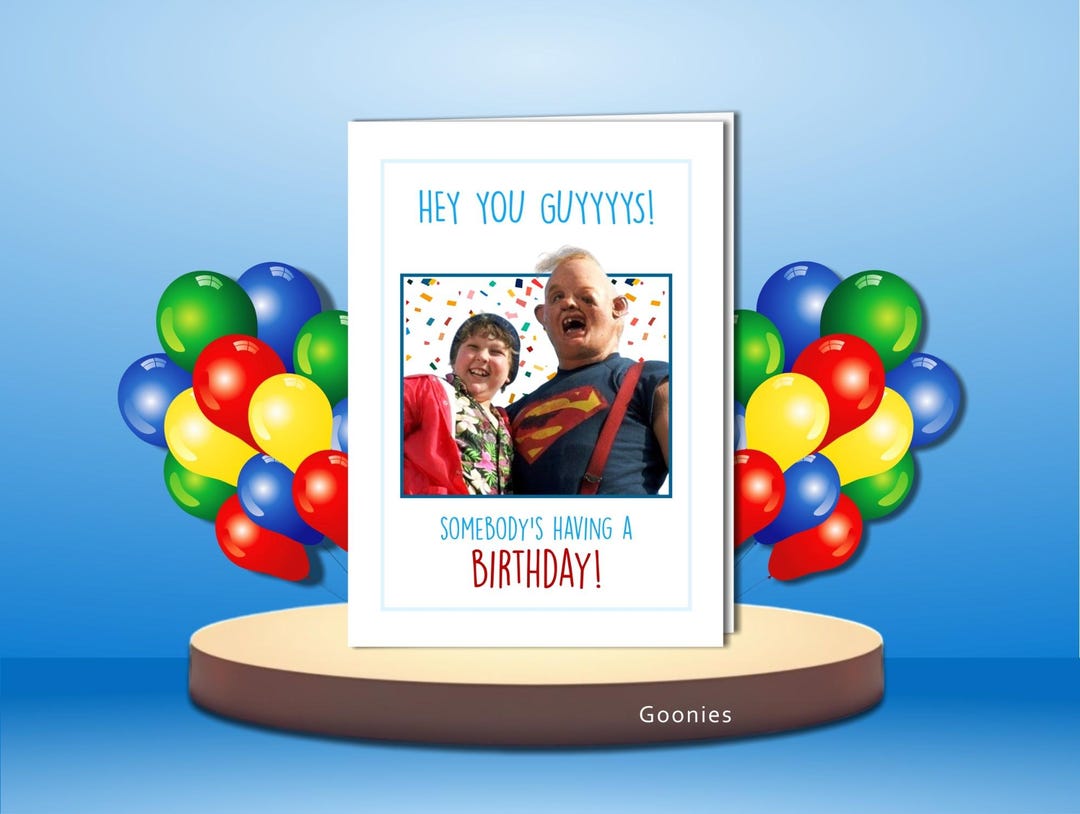 Birthday Card, Greeting Card, Pop Culture, Goonies, He Man, Misery ...