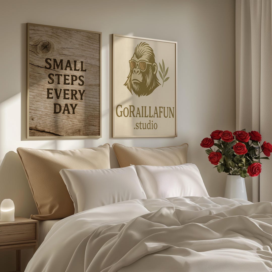 Small Steps Every Day Poster • Motivational Rustic Quote Wall Art ...