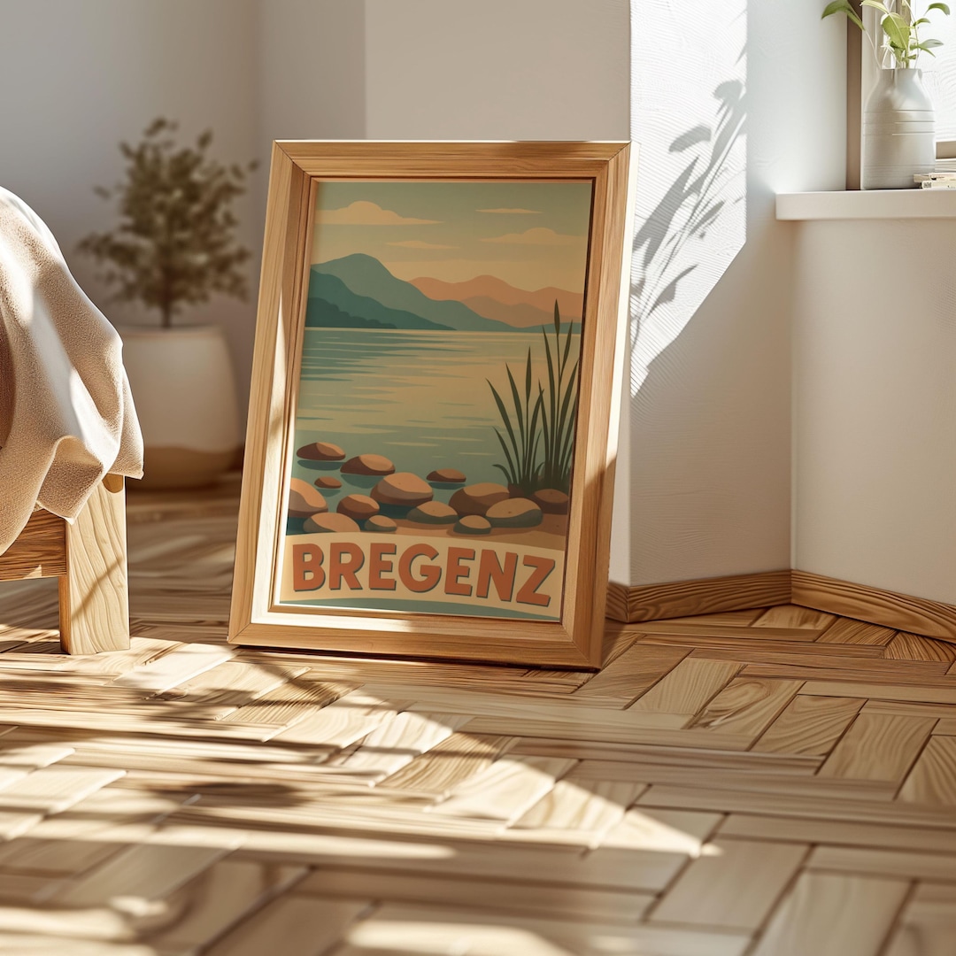 Bregenz Poster Vintage City Poster – Lake Constance Retro Wall Art ...