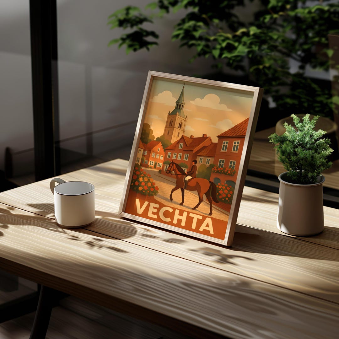 Vechta Poster Old Town Equestrian Wall Mural Church City Motif – Lower ...