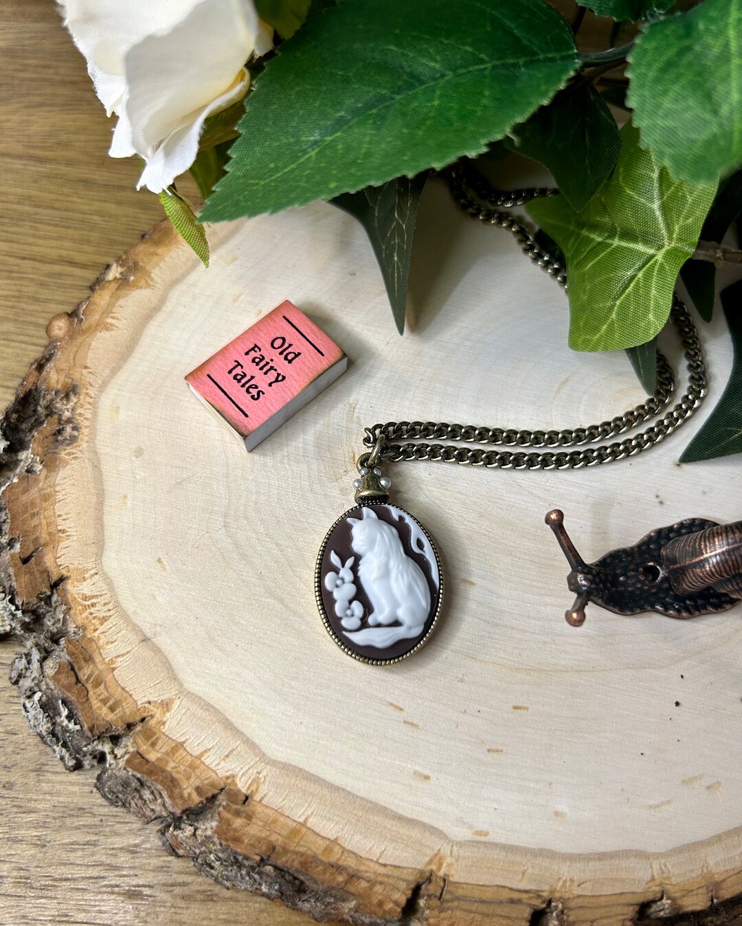 Cat Cameo Vintage Antique Gold Necklace. Gift for Her. - Etsy