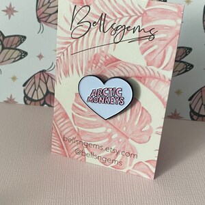 Arctic Monkeys Heart Enamel Pins. AM Soft Enamel Pin Badge Brooch Funny ...