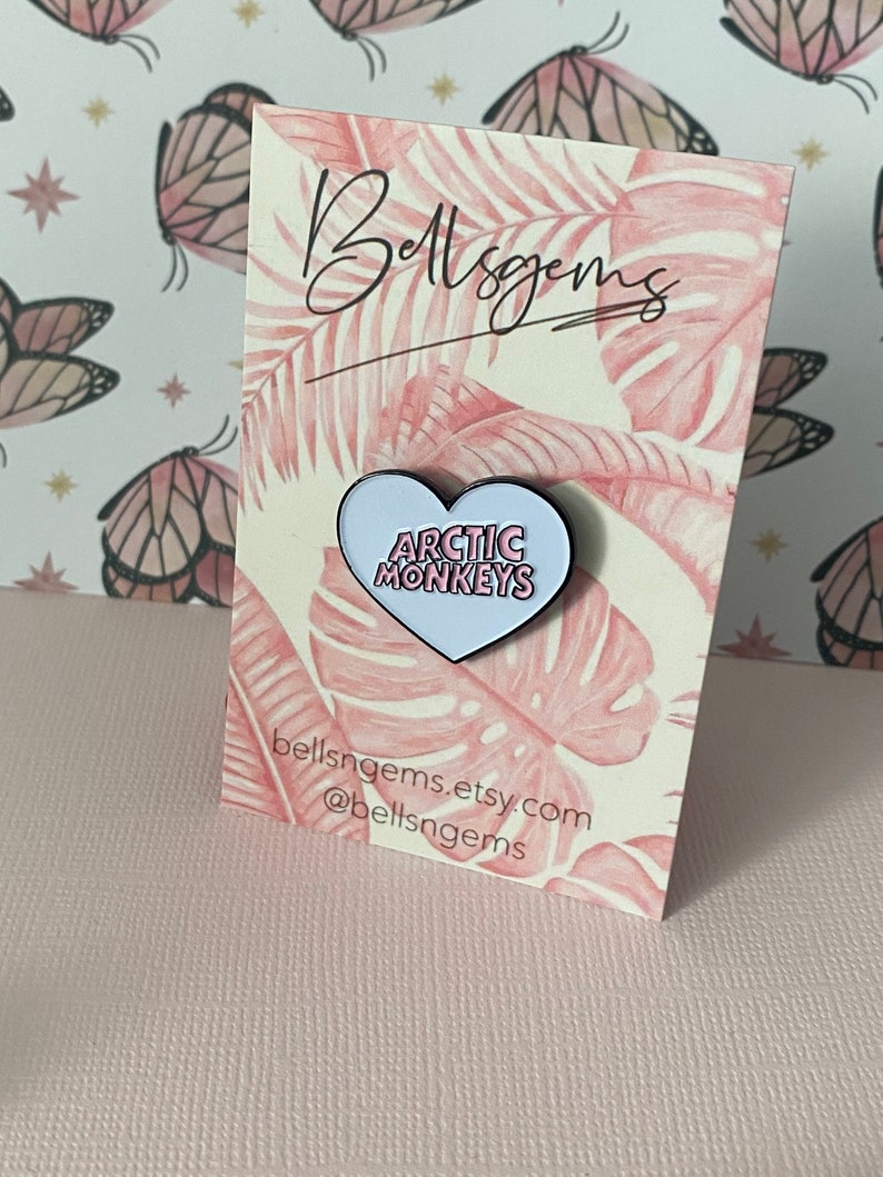Arctic Monkeys Heart Enamel Pins. AM Soft Enamel Pin Badge - Etsy