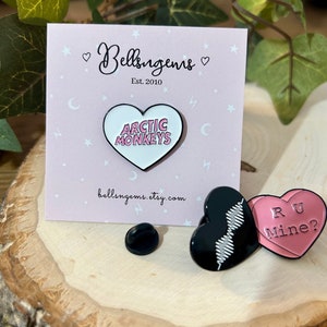 Arctic Monkeys Heart Enamel Pins. AM Soft Enamel Pin Badge Brooch Funny ...