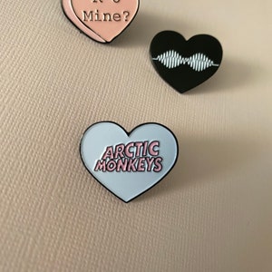 Arctic Monkeys Heart Enamel Pins. AM Soft Enamel Pin Badge - Etsy