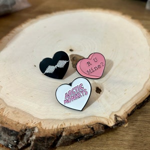 Arctic Monkeys Heart Enamel Pins. AM Soft Enamel Pin Badge Brooch Funny ...