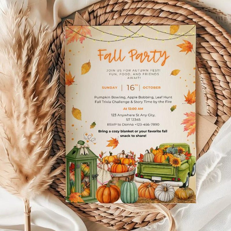 Fall Invitations - Etsy