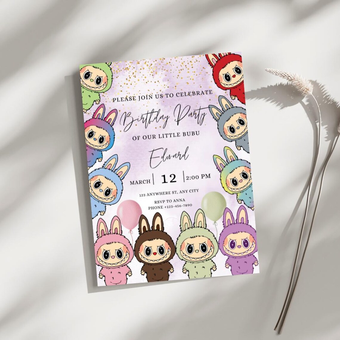 Labubu Birthday Party Invitation, Labubu Birthday Party, Labubu ...