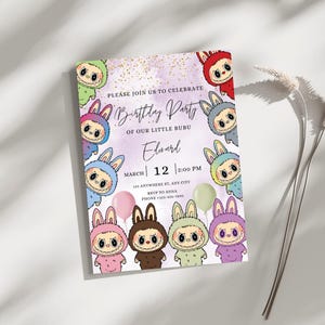 Labubu Birthday Party Invitation, Labubu Birthday Party, Labubu ...