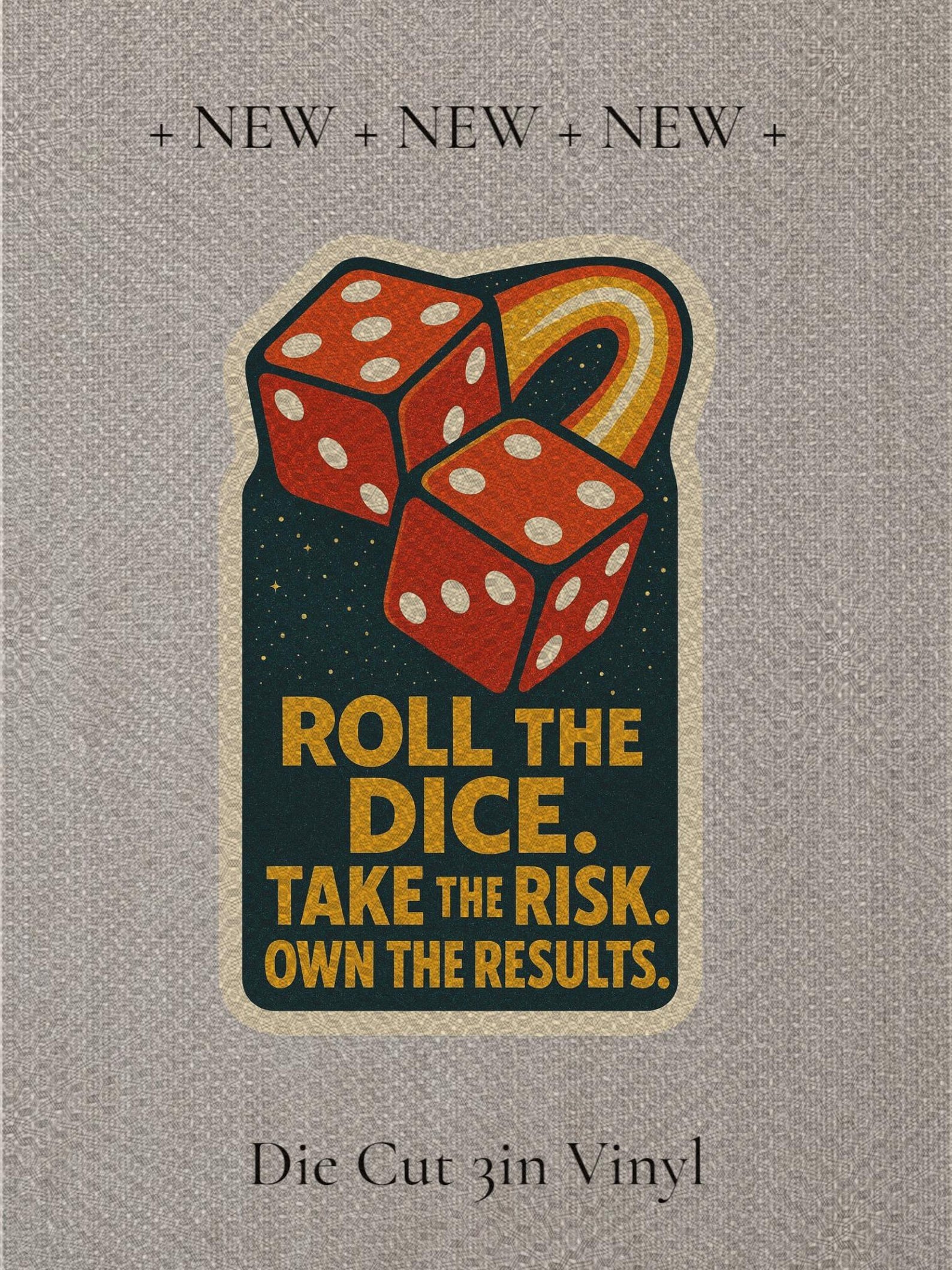 Retro Dice Motivational Sticker or Magnet: Risk-taking Gamer Gift - Etsy