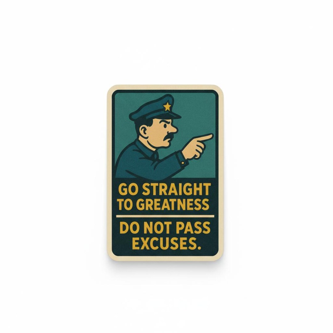 Funny Motivational Sticker: Retro Cop "go Straight to Greatness" - Etsy