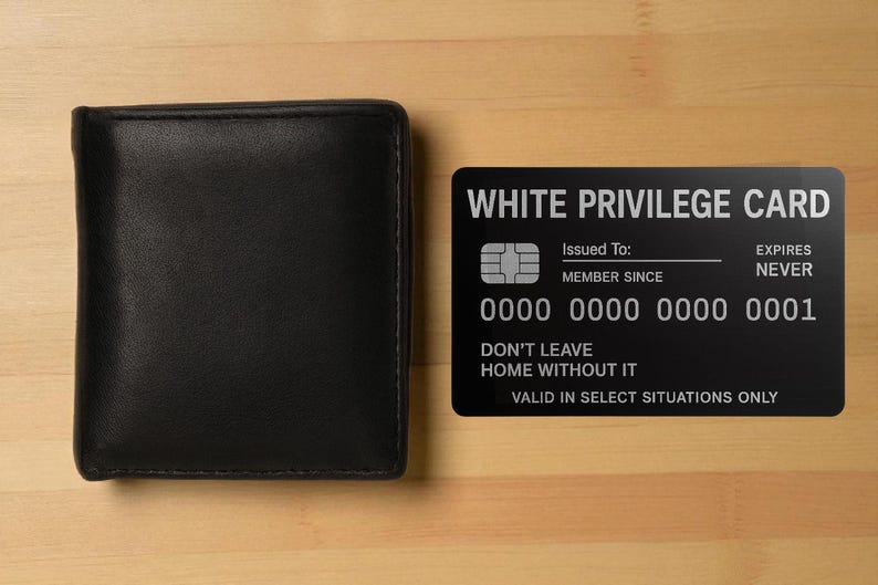 Satirical White Privilege Card: Funny Gag Gift, Laser Engraved Aluminum ...