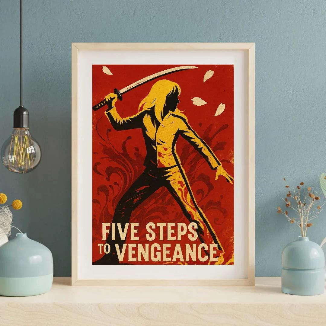Five Steps to Vengeance – Kill Bill Inspired 6x8 Fan Art Print ...