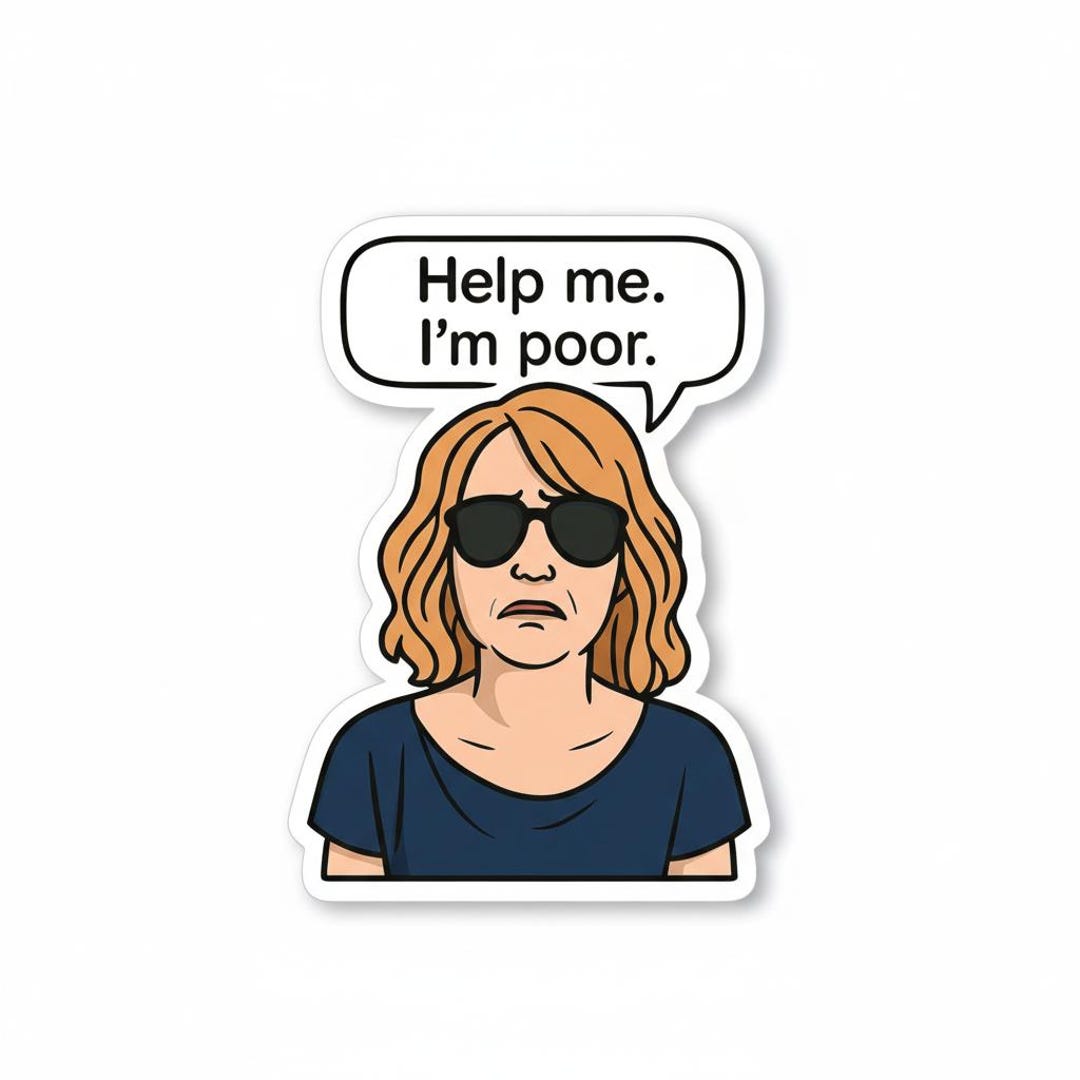 Bridesmaids Movie Sticker: "help Me, I'm Poor" Vinyl Decal - Etsy