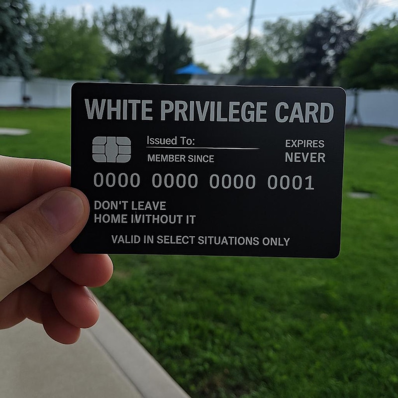 White Privilege Card - Etsy