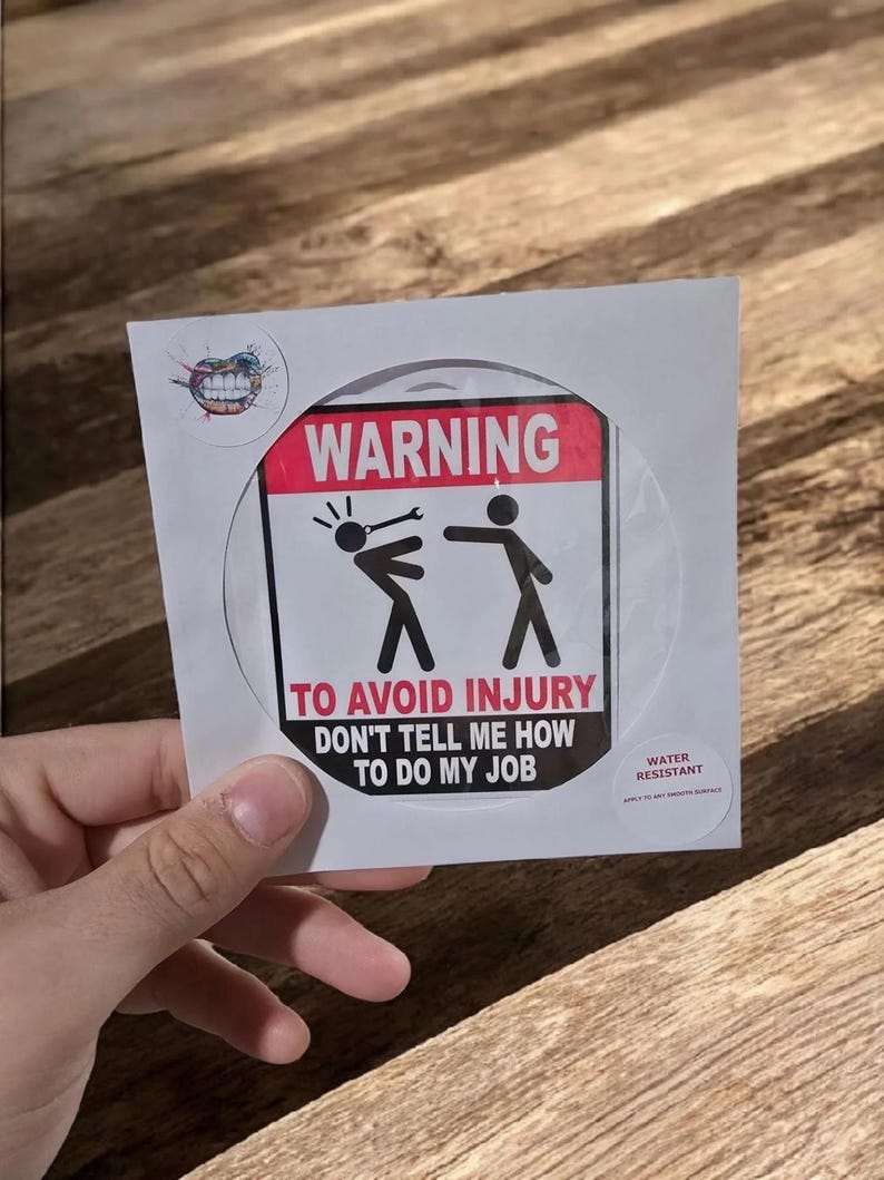 Funny Job Warning Sticker/magnet: Toolbox Humor Decal - Etsy