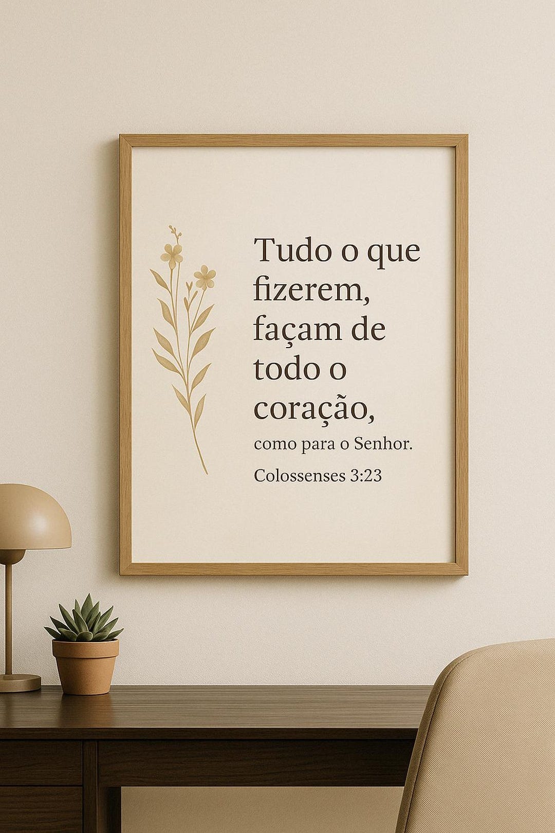 Bible Verse Wall Art | Colossians 3:23 Printable | Christian Office ...