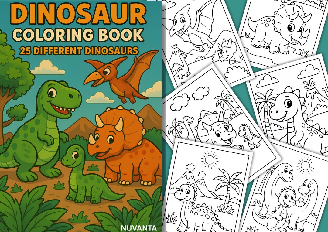 25 Easy Dinosaur Coloring Pages for Kids | Preschool & Kindergarten ...