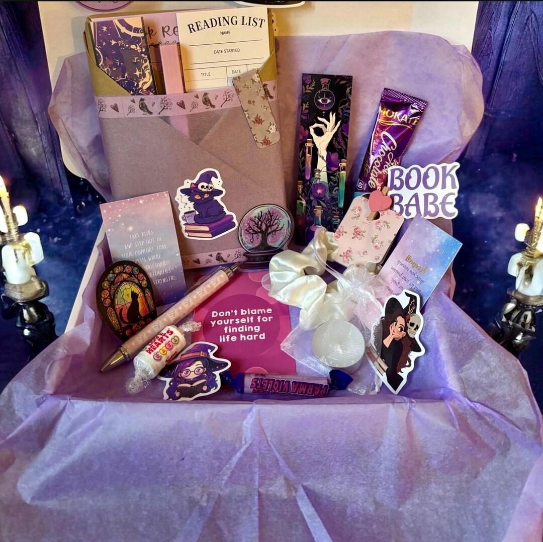 Witchy Fantasy Book Box: Spooky Romance Romantasy Blind Date Gift Set ...