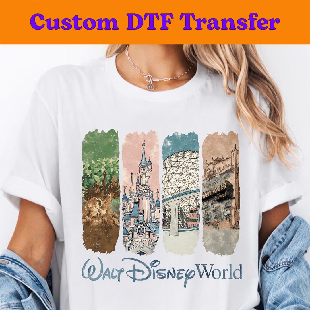 Walt Disney World DTF Transfer Magic Kingdom Animal Kingdom Epcot ...