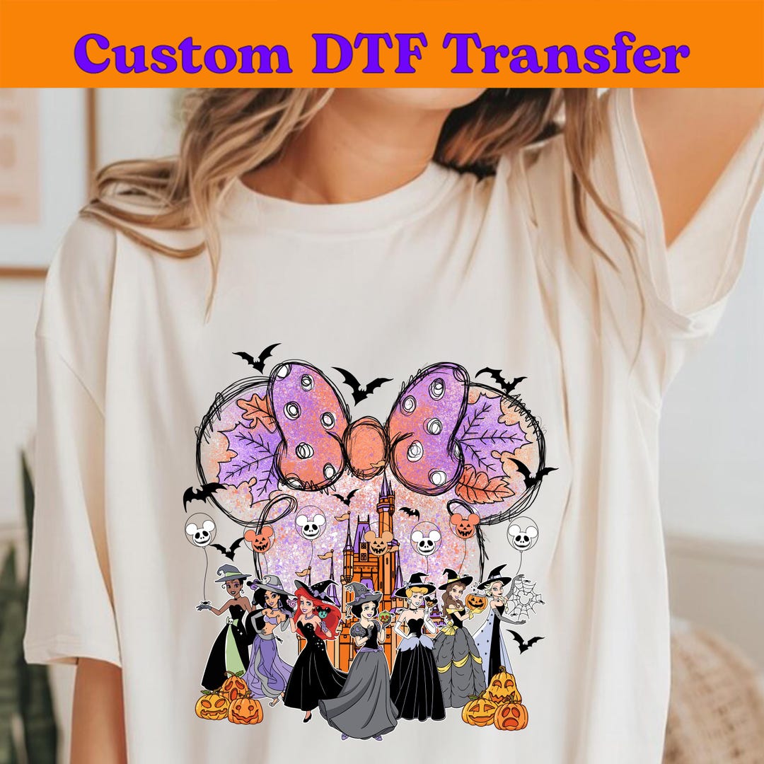 Disney Princess Halloween DTF, Disney Halloween Ready to Press, Disney ...