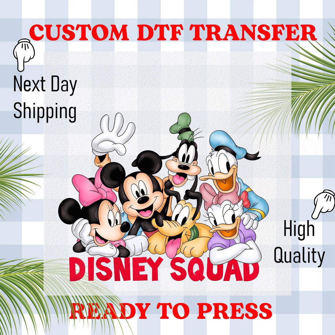 Disney Characters DTF Transfer, Mickey and Friends Ready to Press ...