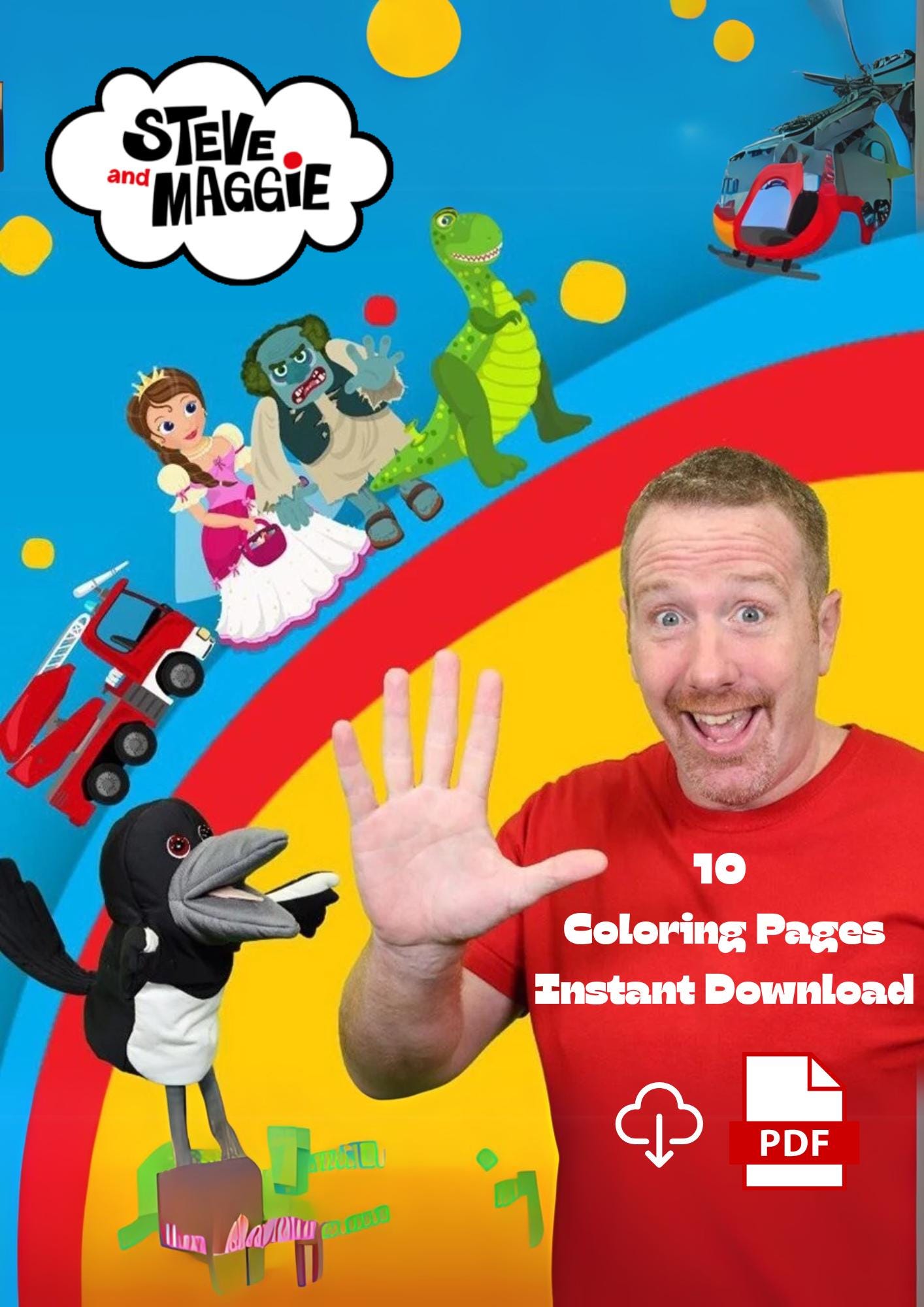 Printable Maggie, Toddler Coloring, Steve and Maggie, Maggie Bird ...