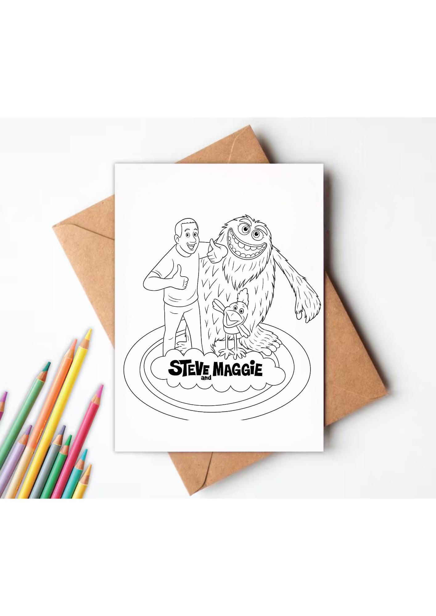 Printable Maggie, Toddler Coloring, Steve and Maggie, Maggie Bird ...