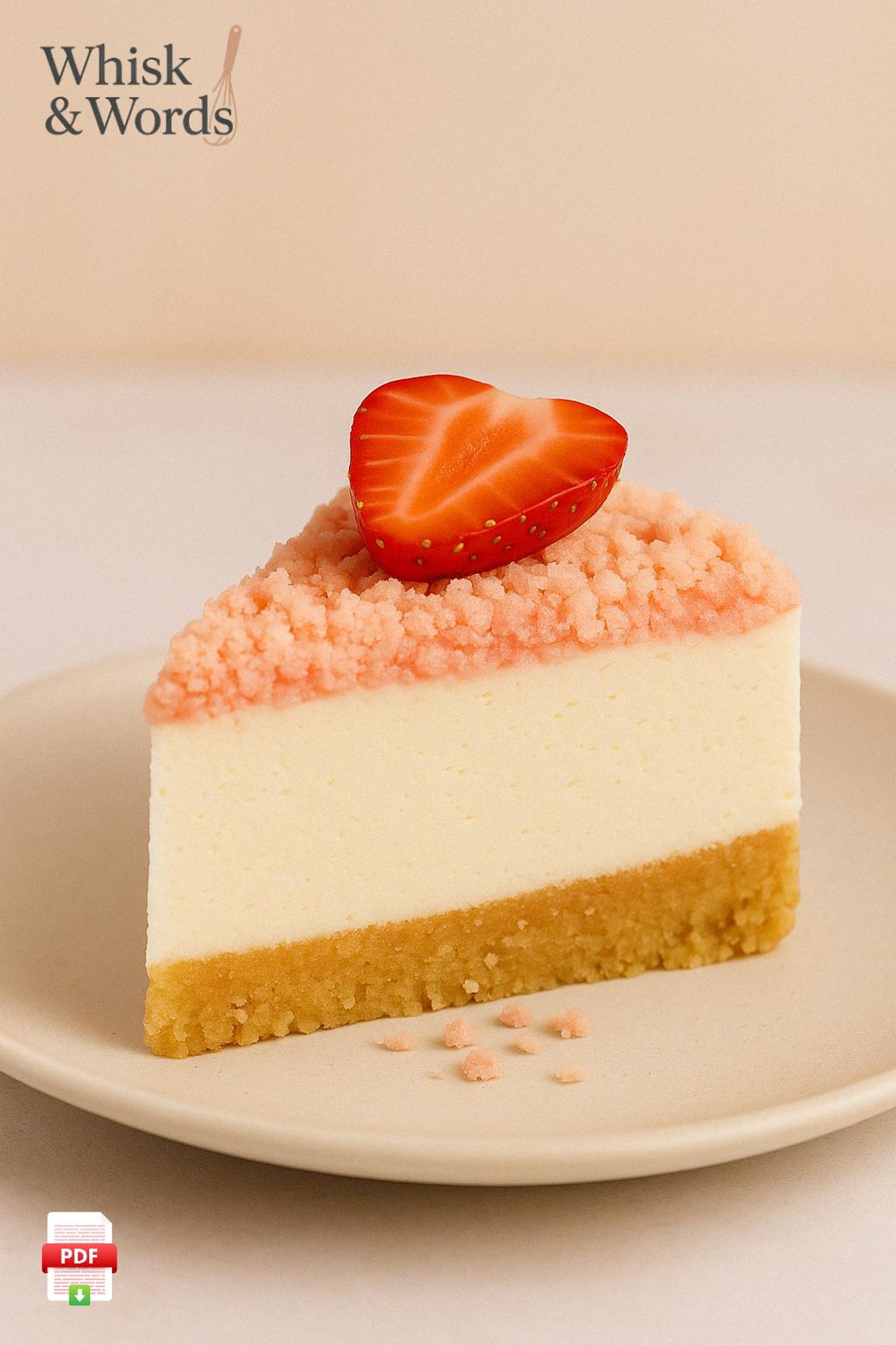 Strawberry Shortcake Cheesecake, Digital Download, Recipe Download ...