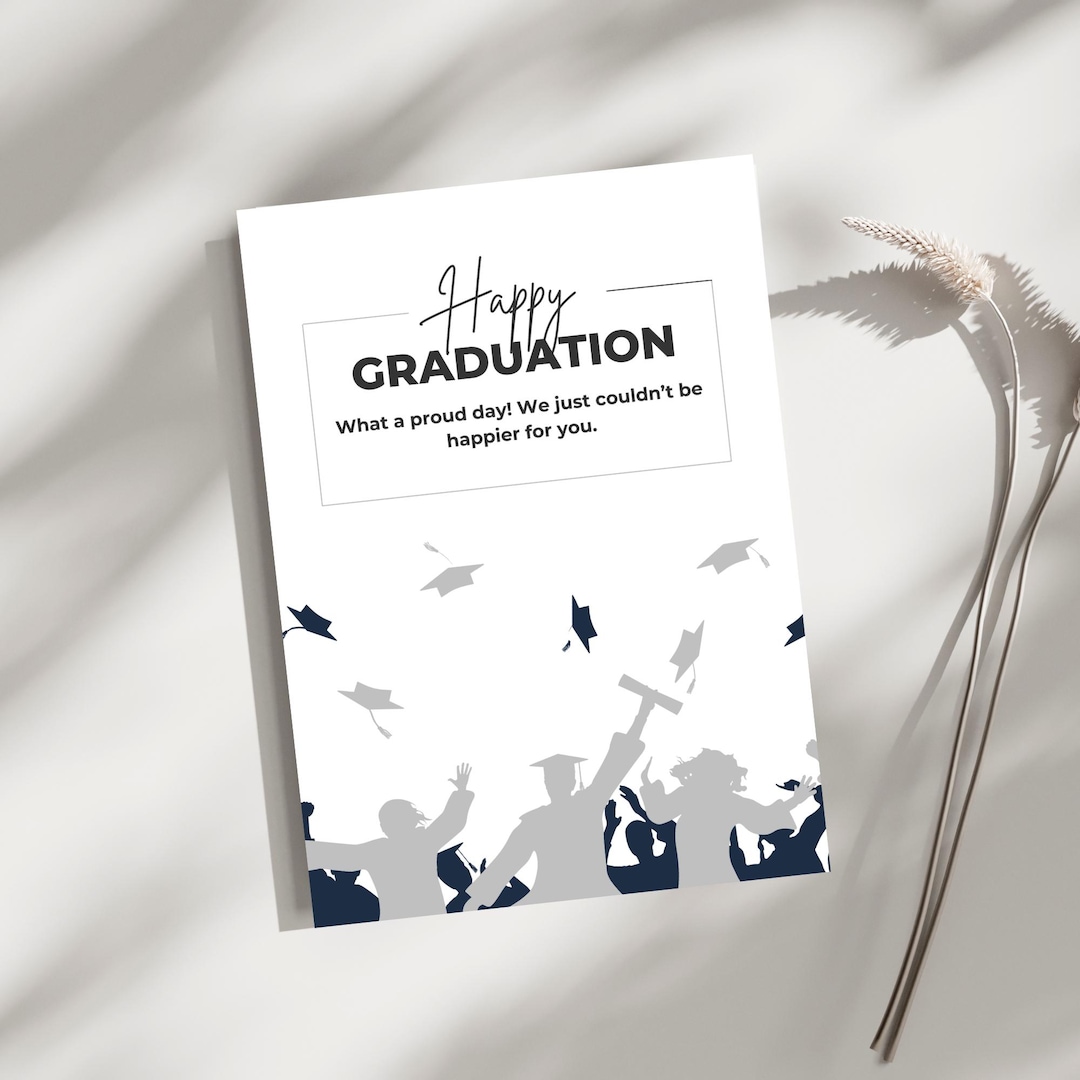 Printable Graduation Card: Modern Congrats Design (digital Download) - Etsy