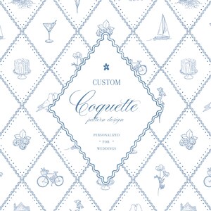 Custom Wedding Dainty Coquette Seamless Pattern Design - Etsy