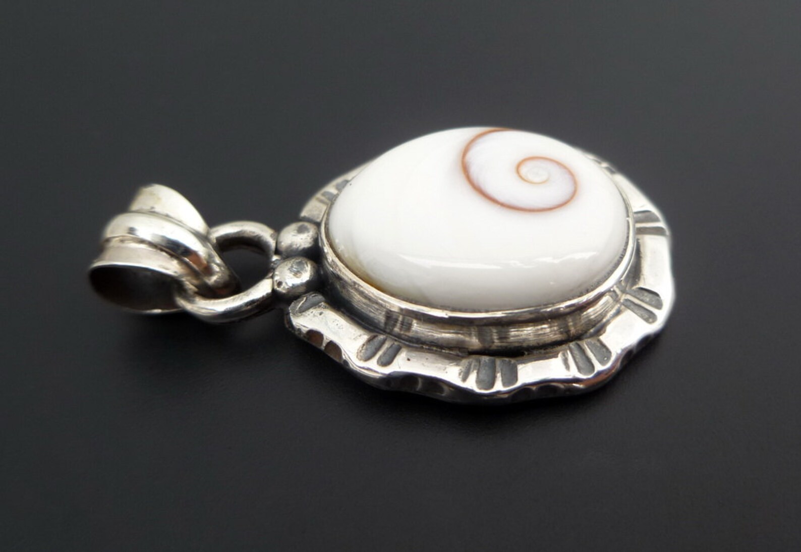 Handmade Sterling Silver and Shiva Eye Shell Pendant - Custom Made ...