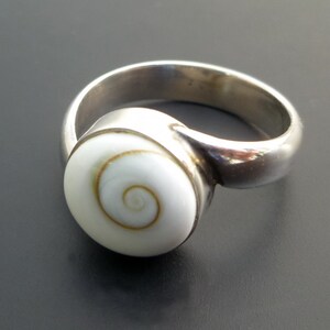 Sterling Silver and Shiva Eye Ring - Simple Shell Ring - Custom Made ...