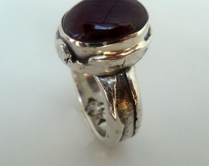 Handmade Sterling Silver Ruby Ring - Original Silver Ruby Ring - Silver ...