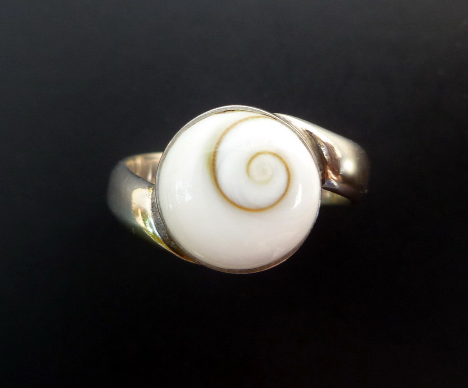 Sterling Silver and Shiva Eye Ring Simple Shell Ring | Etsy
