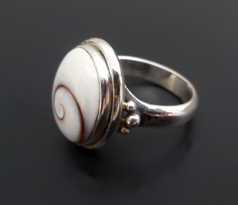 White Shell and Sterling Silver Ring Custom Made Sterling - Etsy