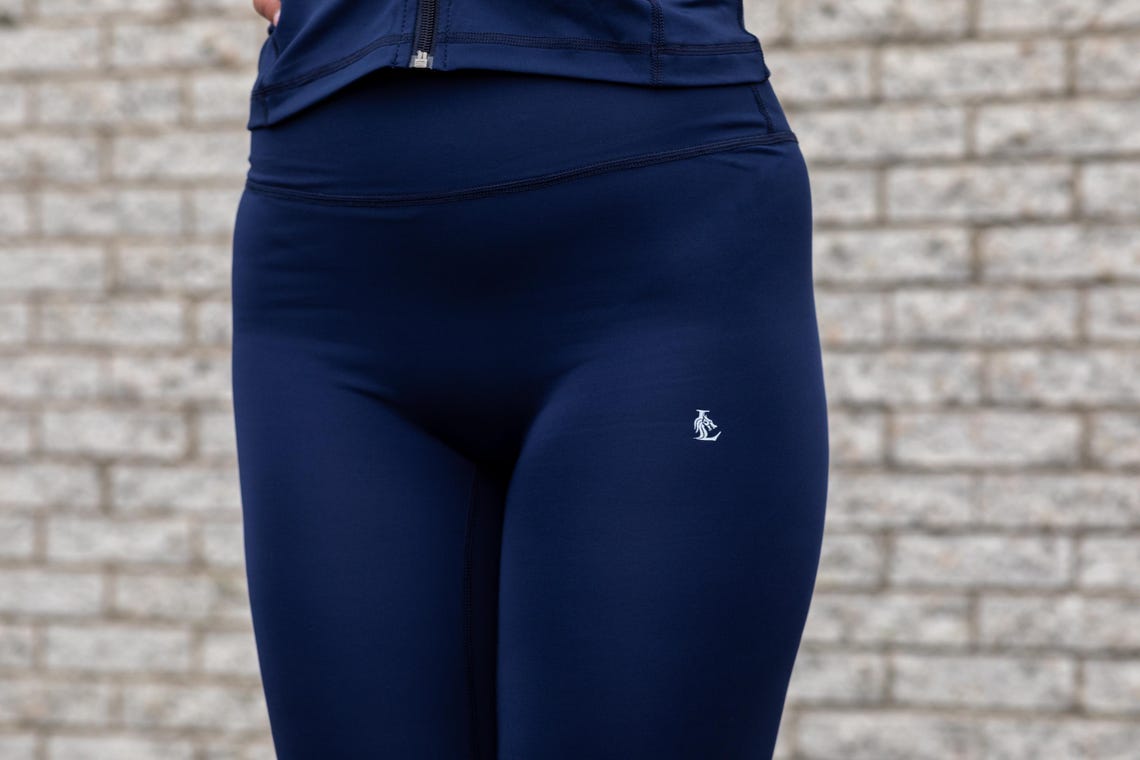 Women’s Navy Blue 3 Piece Gym Set – Sports Jacket, Sports Bra & High ...