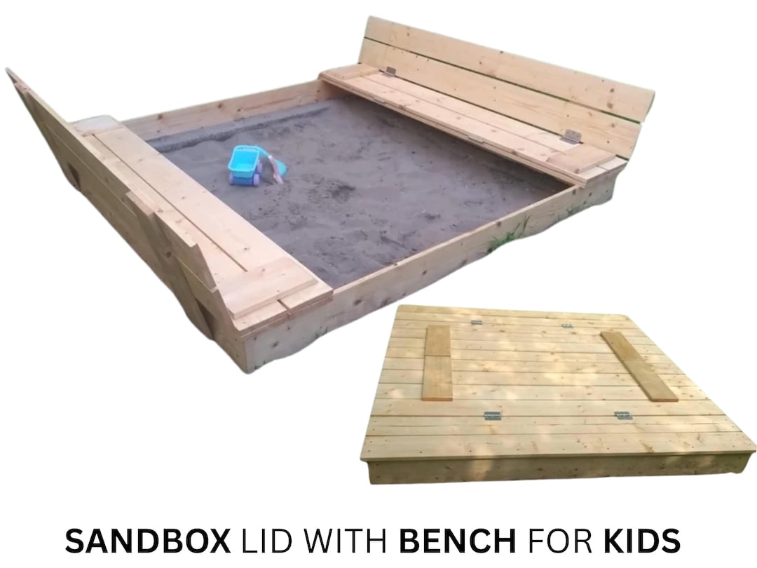 Kids Sandbox Plans: DIY Bench Lid, Outdoor Playground (PDF Download) - Etsy