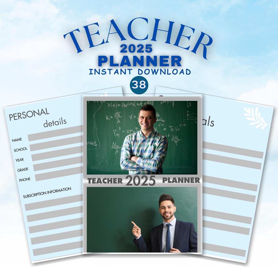 2025 Teacher Planner Printable: Digital Lesson Plan Book (PDF Download ...
