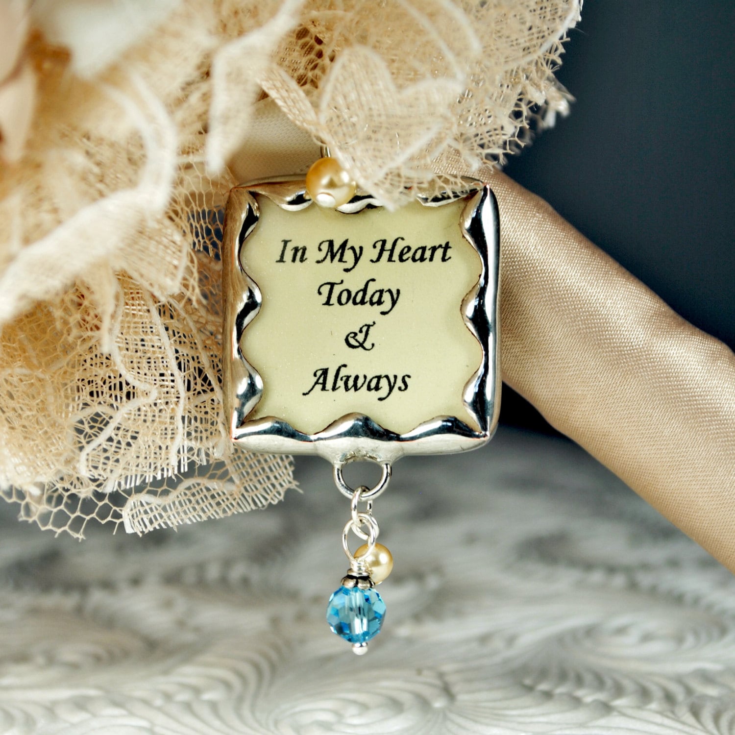 Wedding Bouquet Charm Bridal Bouquet Photo Charm Bridal | Etsy