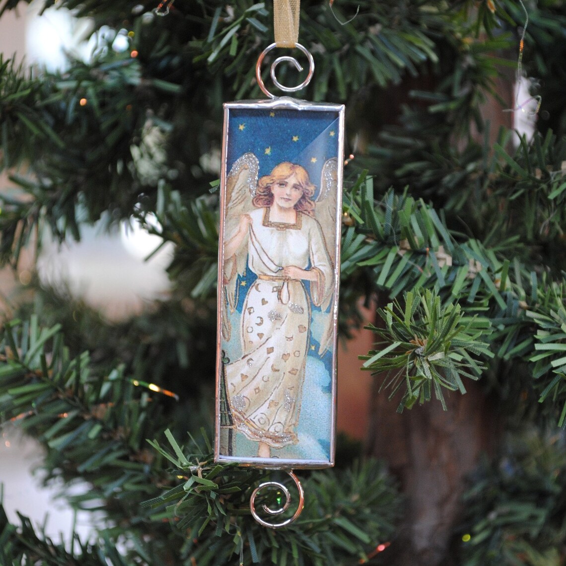 Glass Angel Ornament Glass Christmas Ornament Victorian Angel | Etsy