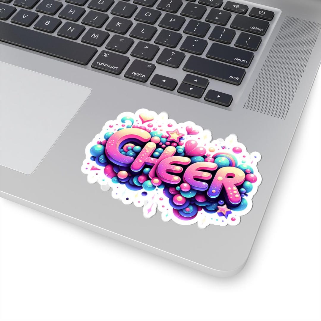 Cheer Kiss-cut Stickers for Laptops & Water Bottles | Fun, Colorful ...