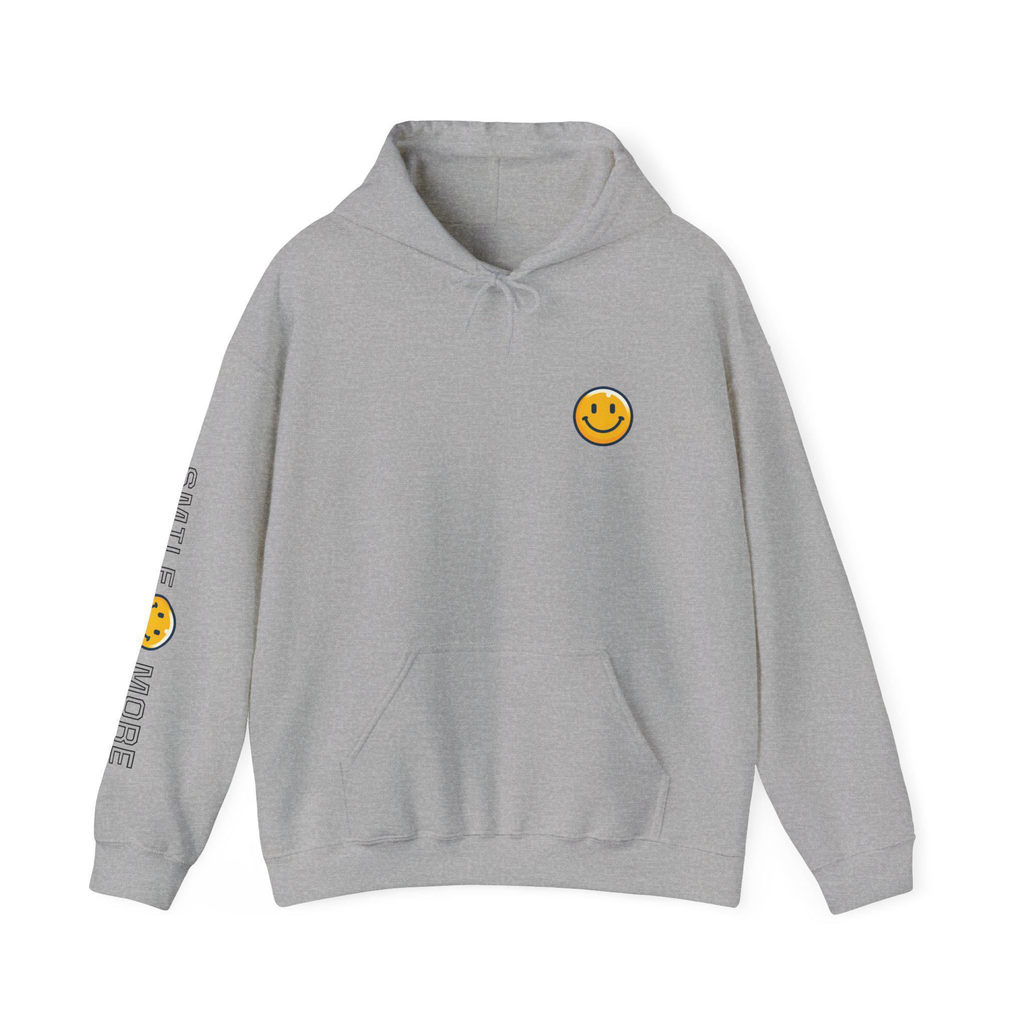 Smile More Smiley Face Hoodie, Happy Face Sweatshirt, Positive Vibes ...