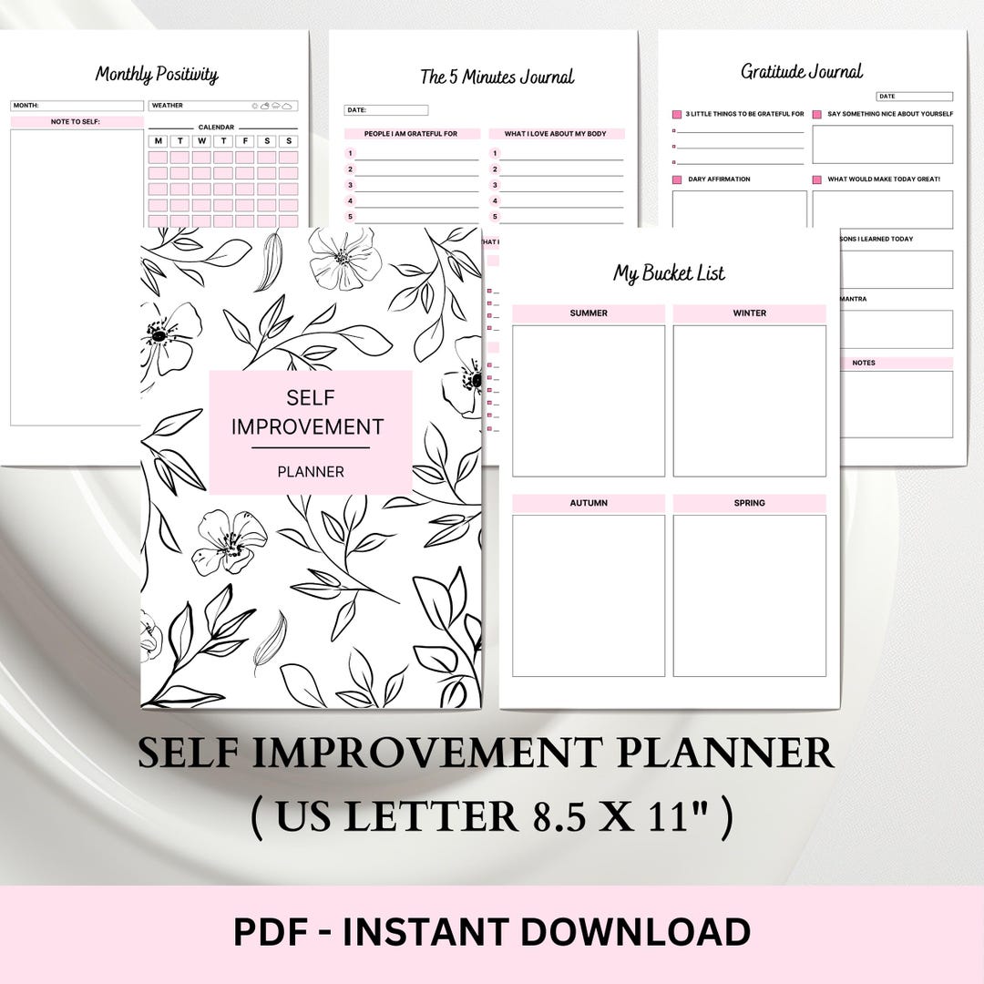 Self-improvement Habit Tracker: Daily Growth Journal (PDF Printable) - Etsy